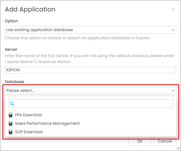 Add Application – Kepion Support Center