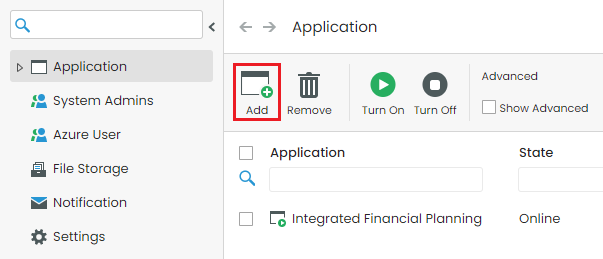 Add Application – Kepion Support Center