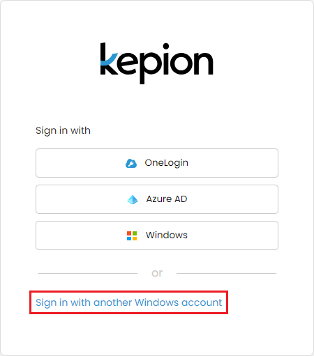 Sign in – Kepion Support Center